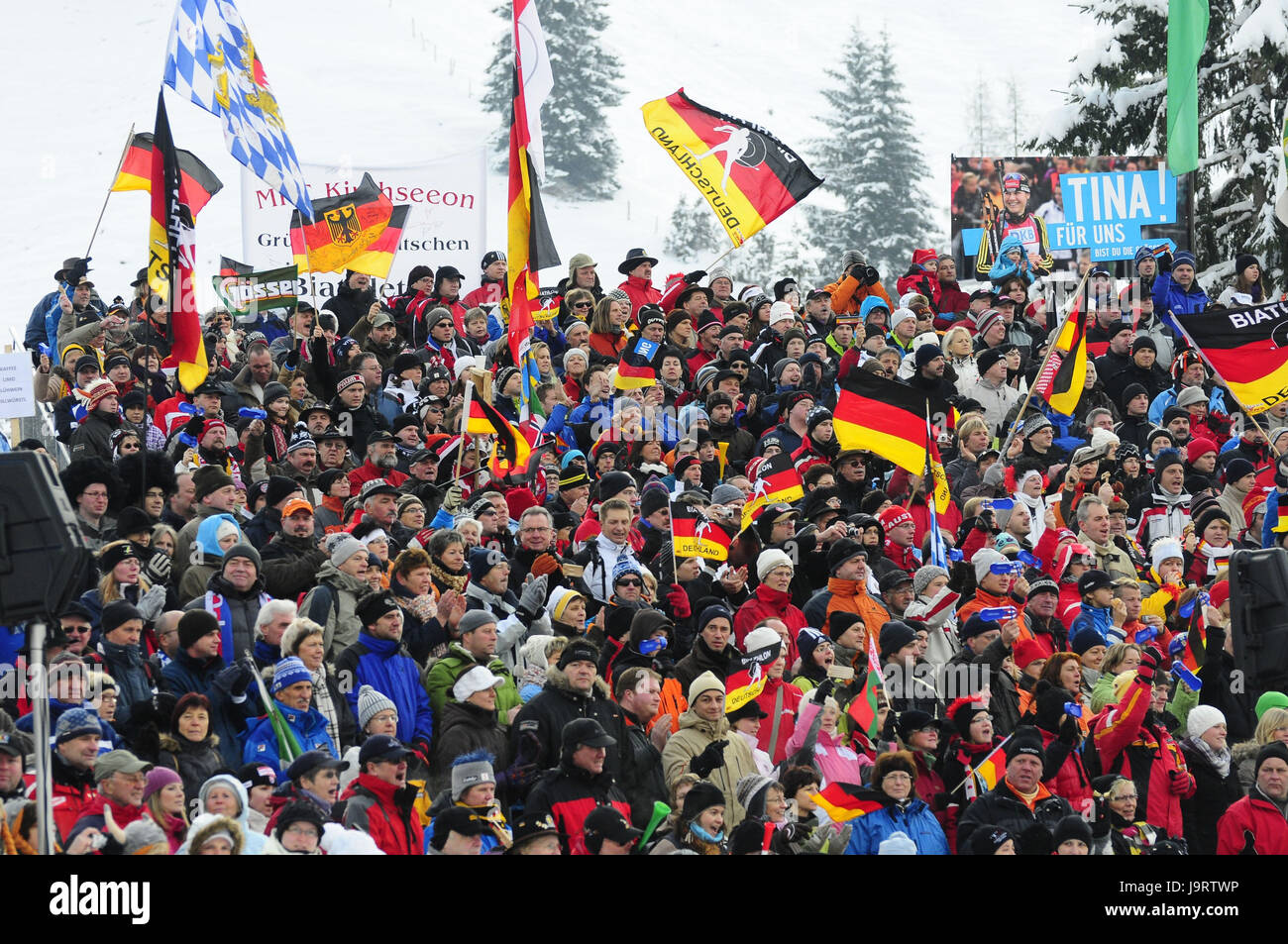 Biathlon event stadium spectator hi-res stock photography and images ...