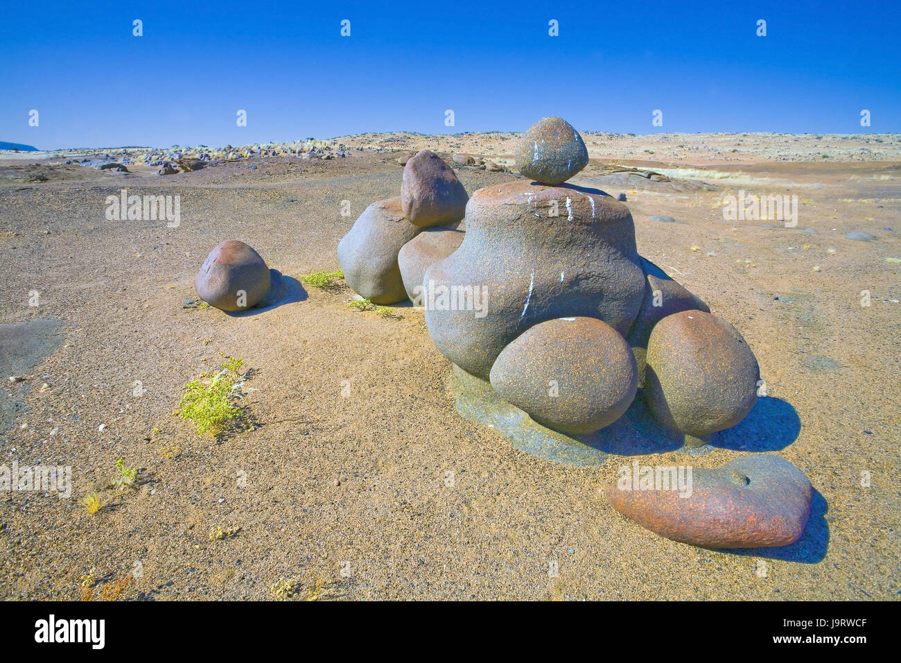 South-West Africa,Namibia,Erongo region,Messumkrater,granite sphere ...