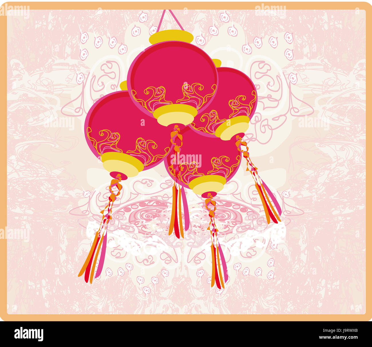 party, celebration, lantern, card, asian, backdrop, background ...