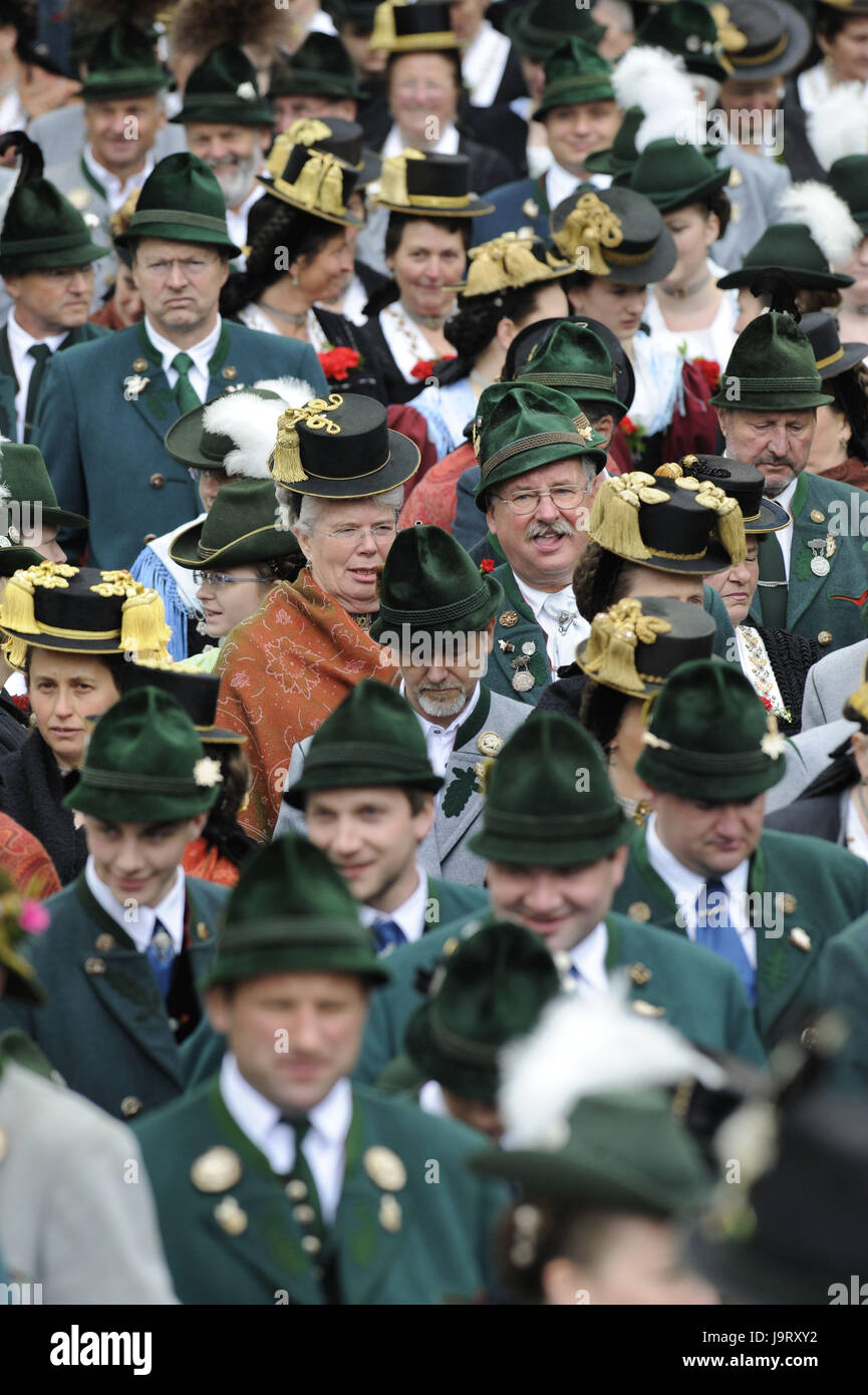 Bavaria,Germany,national costume pilgrimage to Raiten in the Chiemgau ...