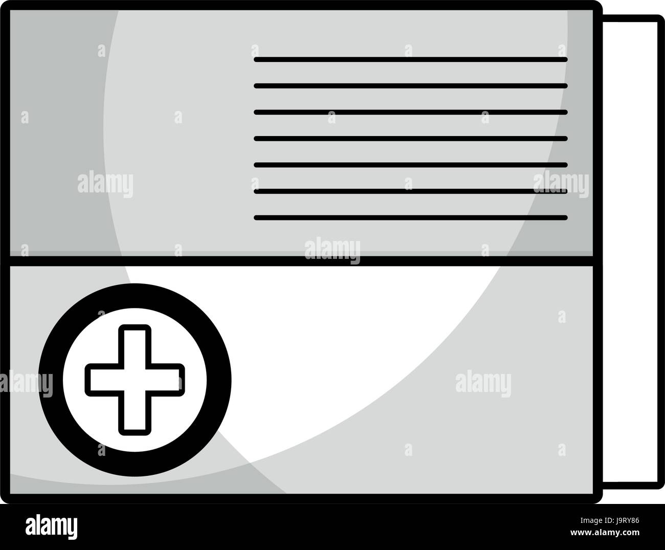contour medicine box to pacient treatment and body care Stock Vector ...
