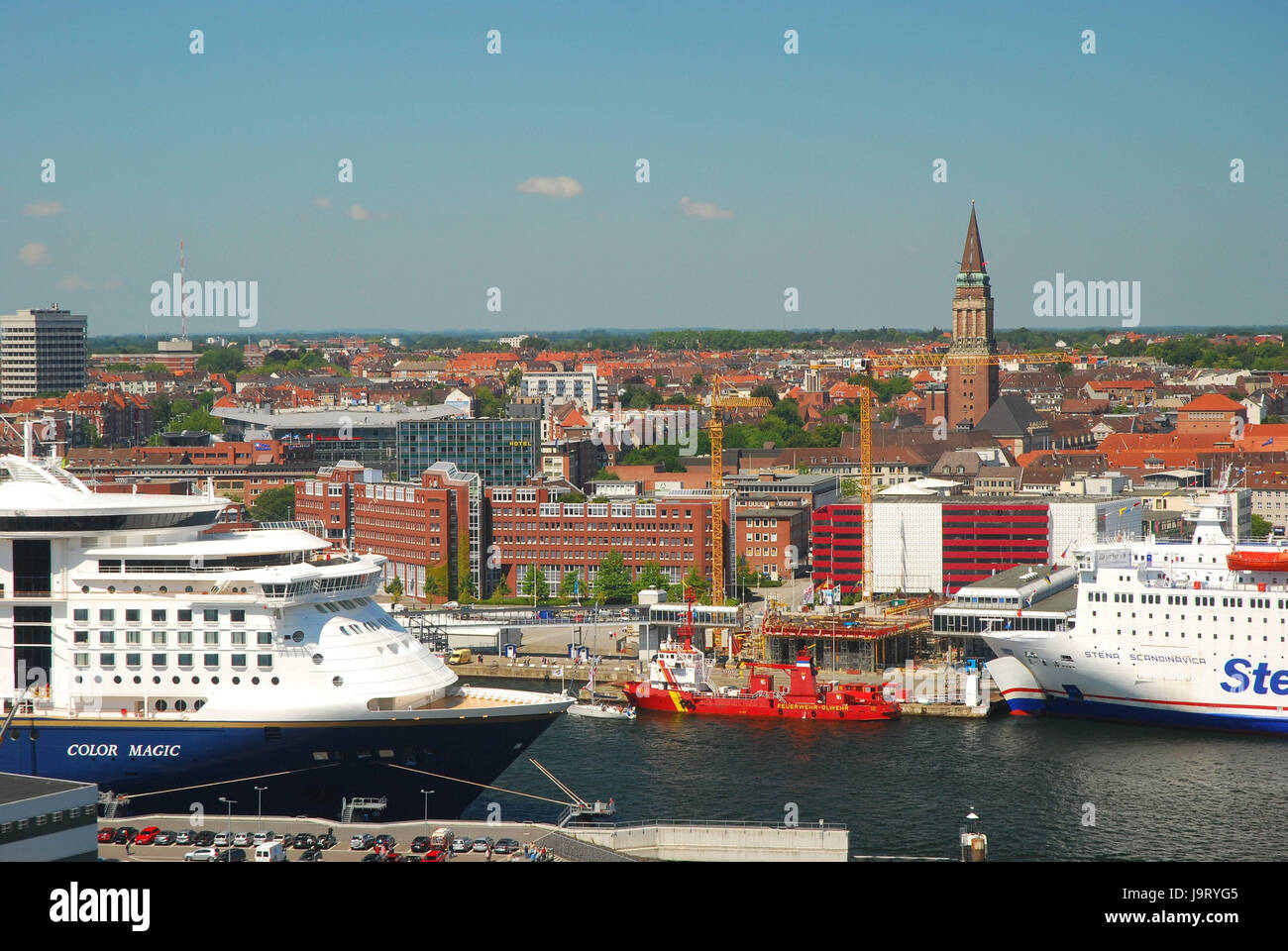 Germany,Schleswig - Holstein,Kiel,town view,Swede's quay,Norway quay ...
