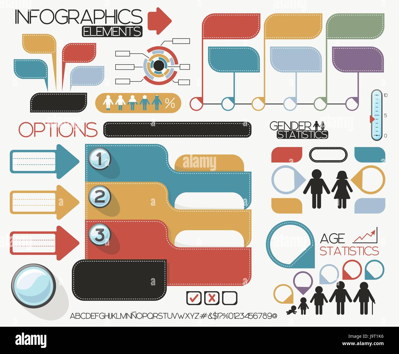 infographic elements set, vector format very easy to edit, individual ...