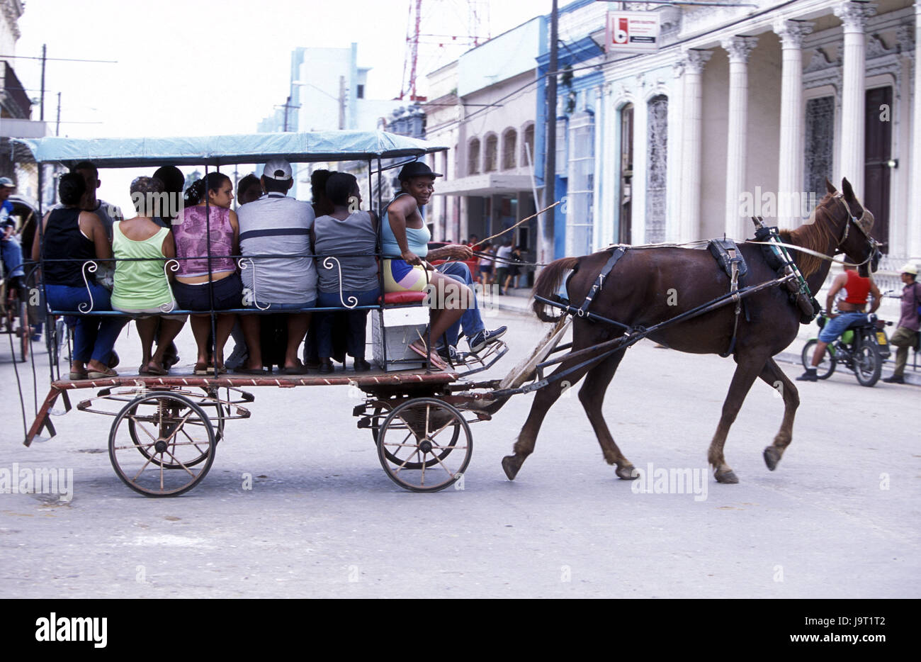 Cuba,Cardenas,horse's carriage,passenger,at the side,no model release ...
