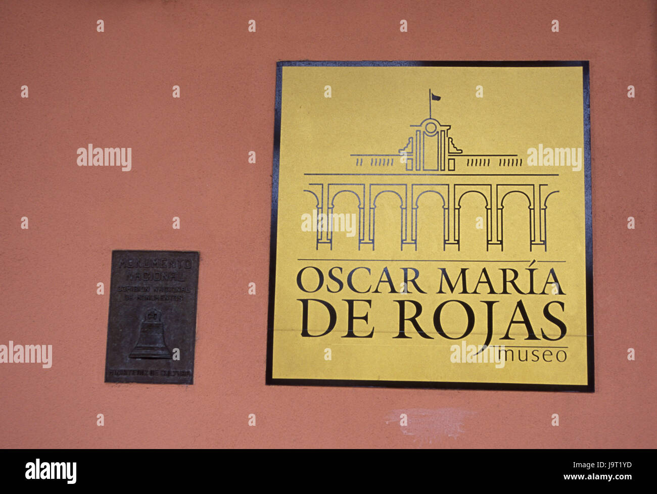 Cuba,Cardenas,Oscar Maria de Rojas Museo,facade,detail,sign,Central ...