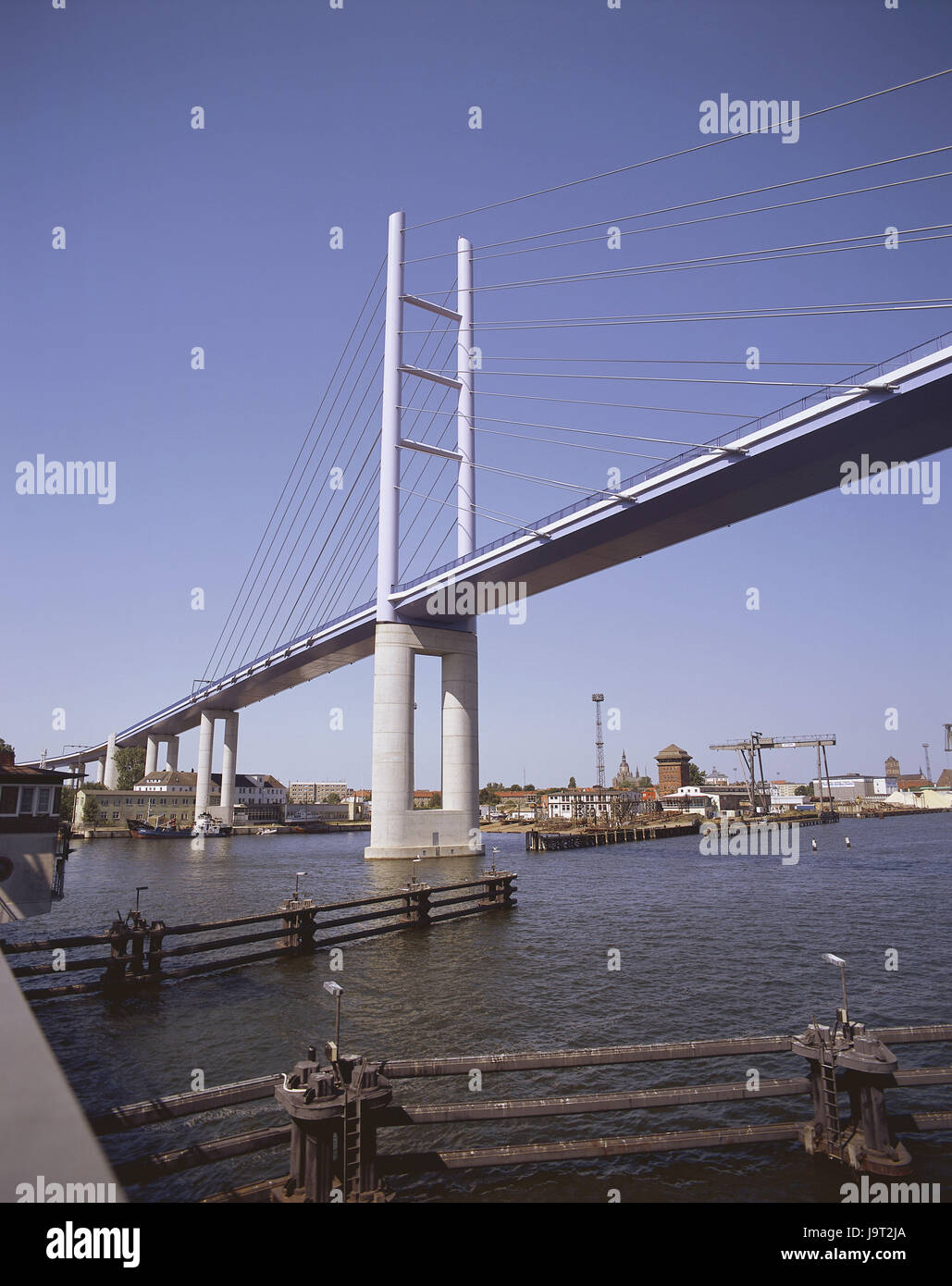 Germany,Mecklenburg-West Pomerania,Stralsund,Rügen bridge,Hanseatic ...