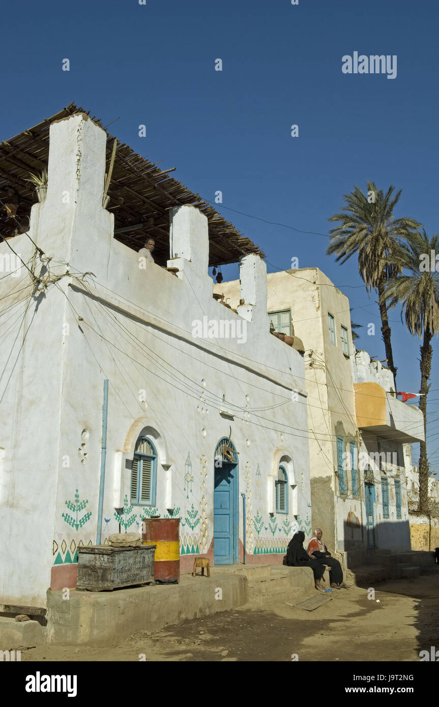 Egypt,Aswan,Nile island Elephantine,nubisches village,women Stock Photo ...