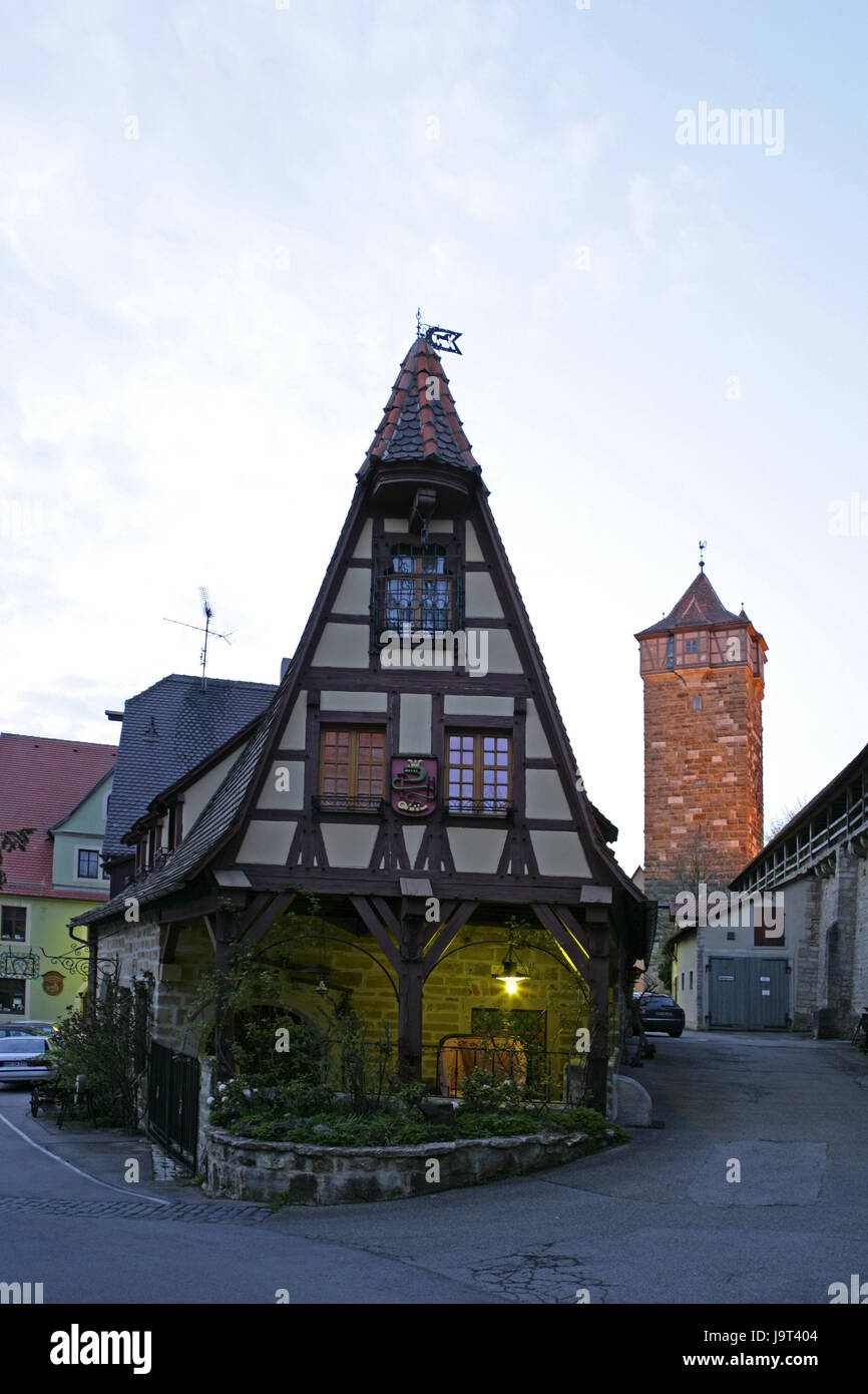 Germany,Bavaria,Rothen's castle whether the cock pigeon,townscape ...