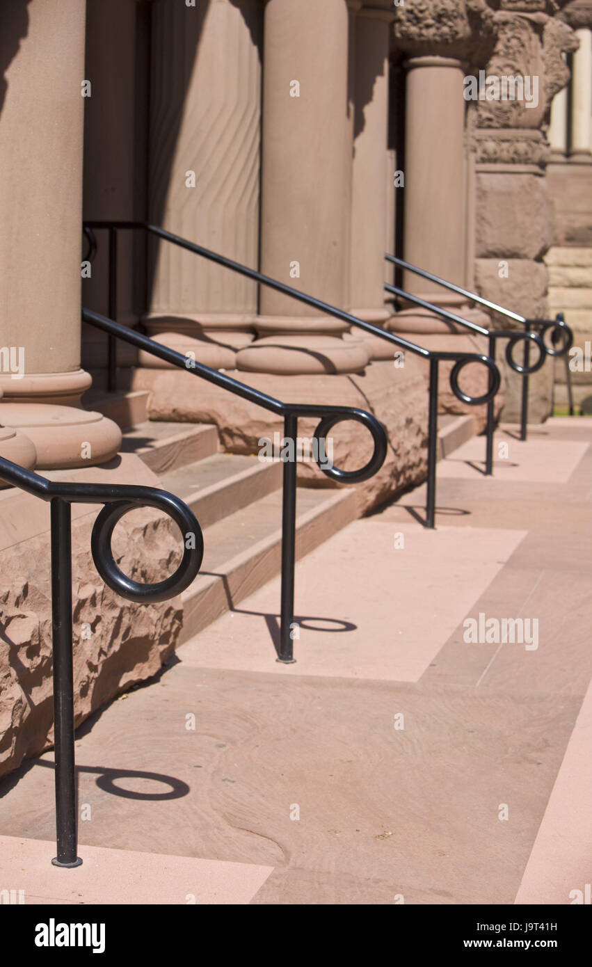 Canada,Ontario,Toronto,old city hall,facade,pillars,steps,railings ...