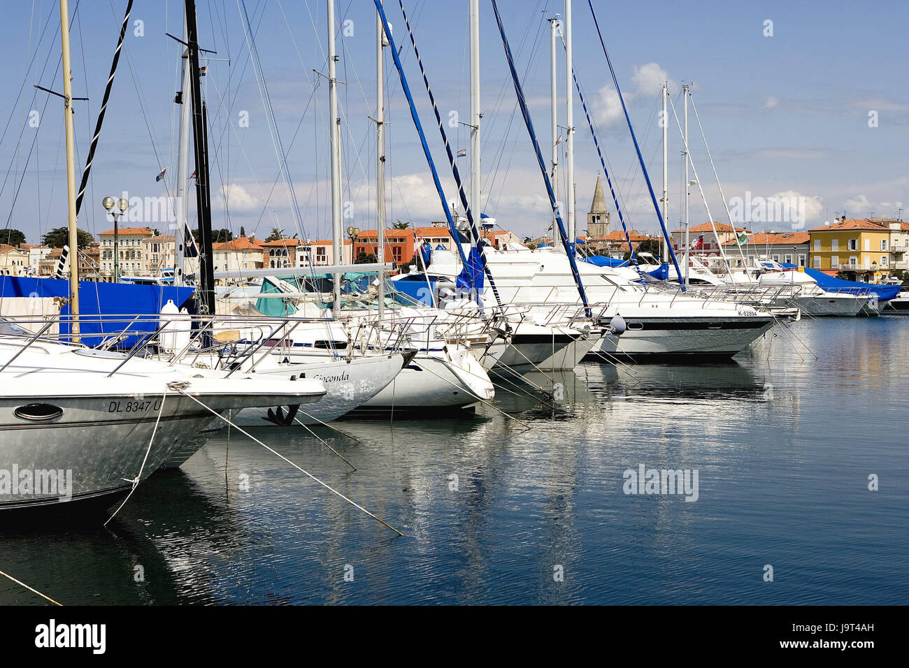 Croatia,Istria,Porec,harbour,sailboats,detail,Europe,destination,town ...