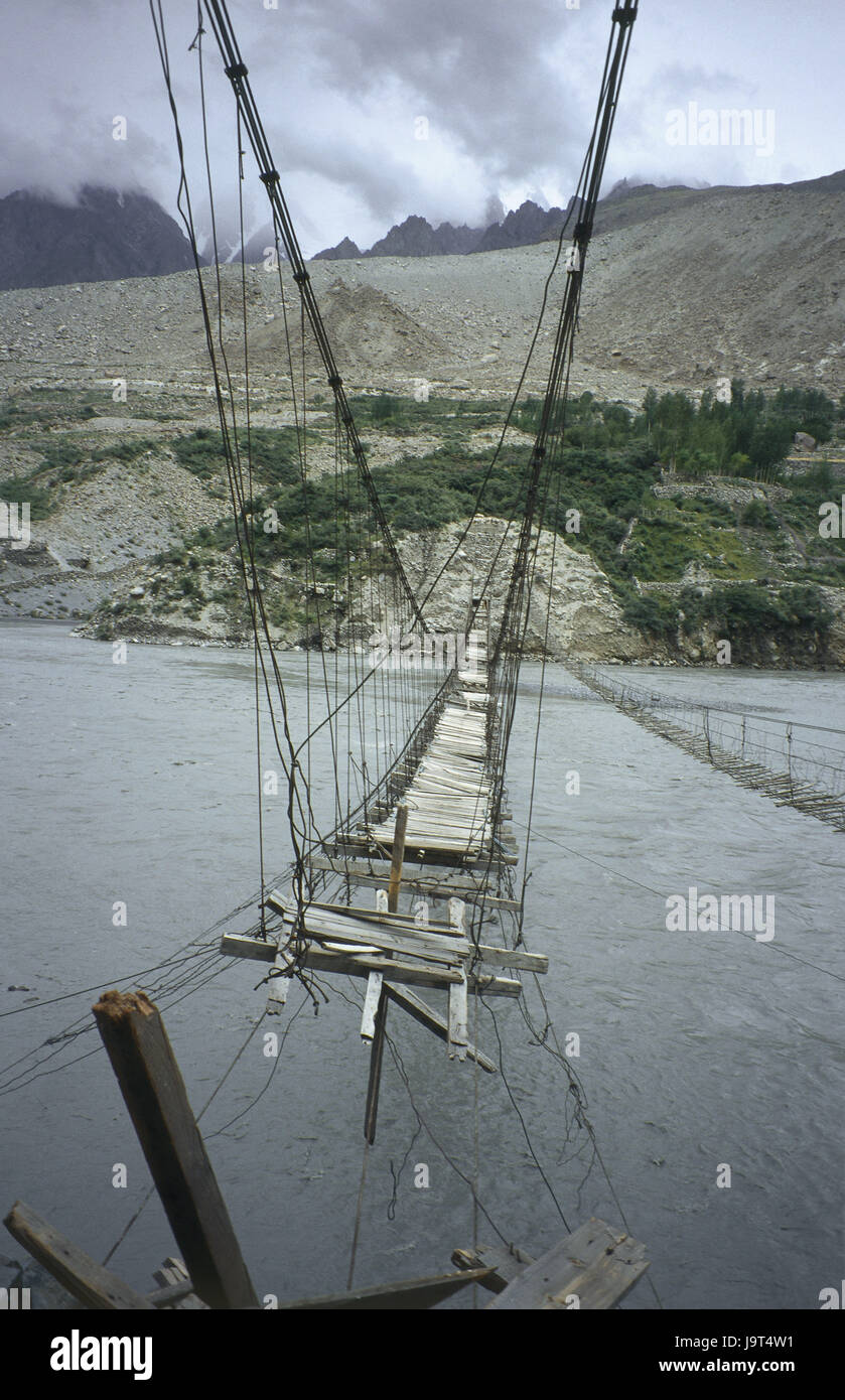 Bridge and hunza river hi-res stock photography and images - Alamy