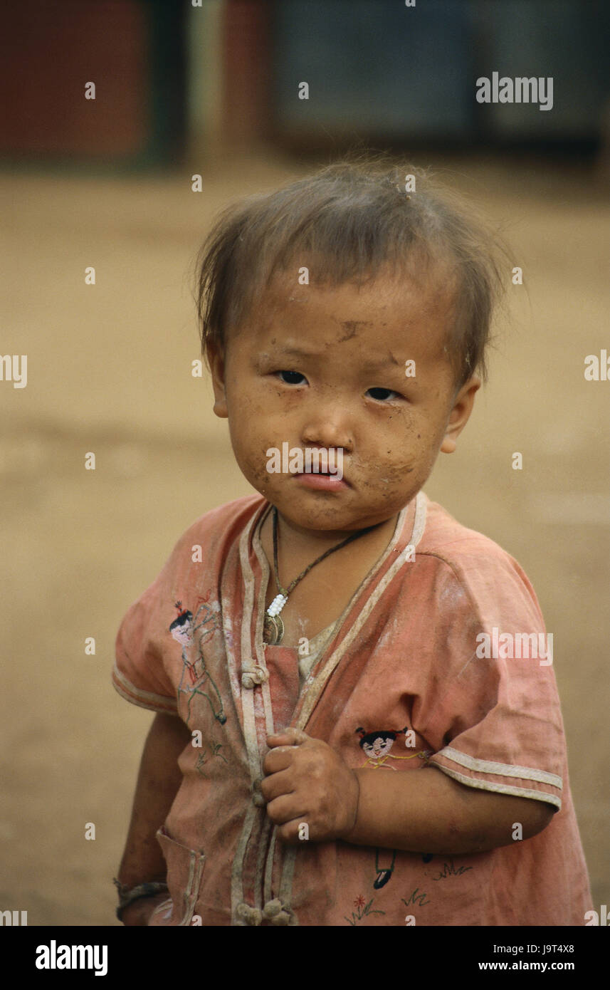 Thailand,infant,dirtily,half portrait,no model release,Asia ...
