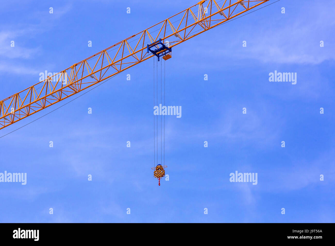 Mechanism of a crane with a hook for lifting loads Stock Photo - Alamy