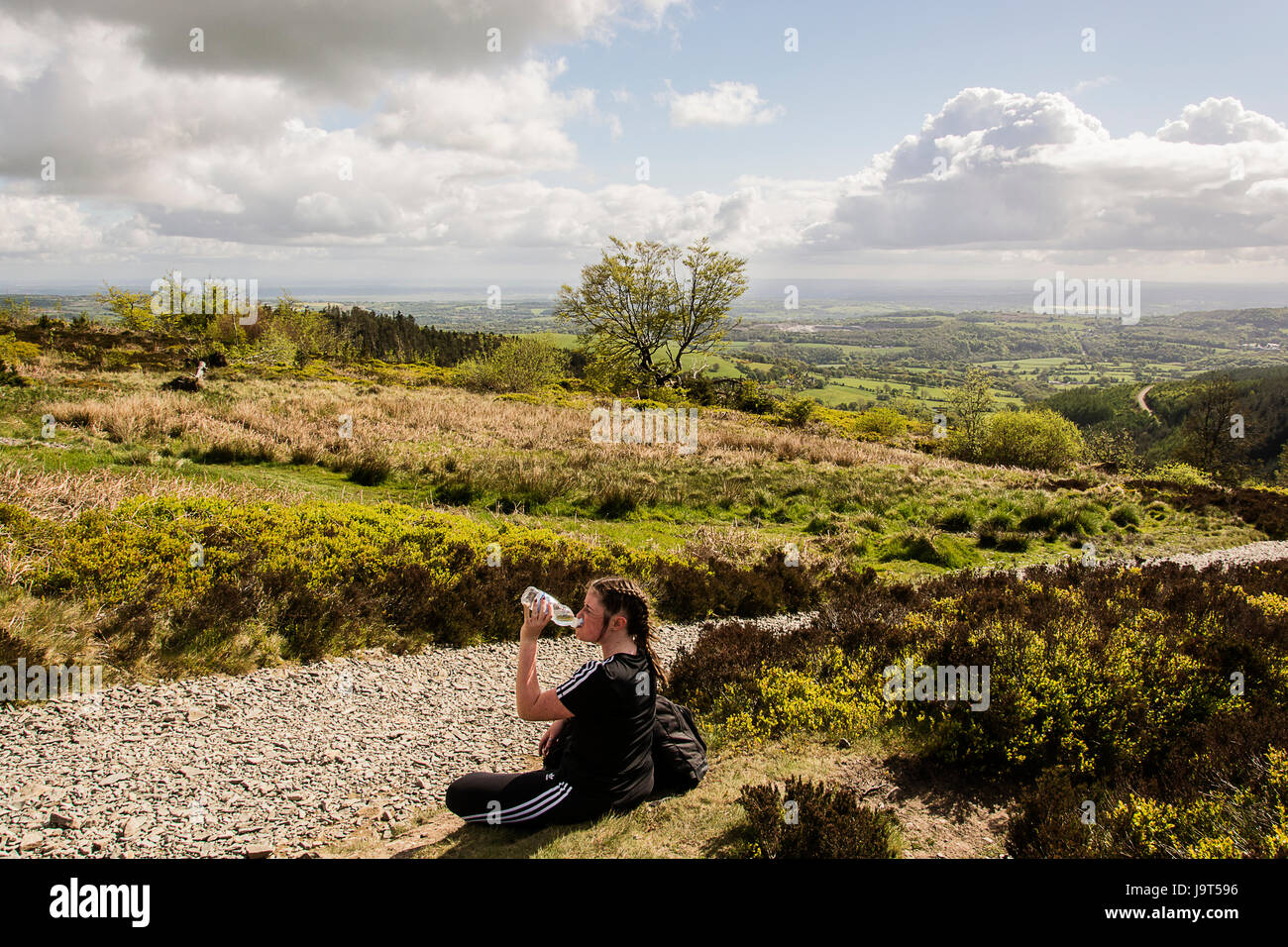 Moel Famau Country Park, Wales, UK, Britain. Welsh hillside, views of ...