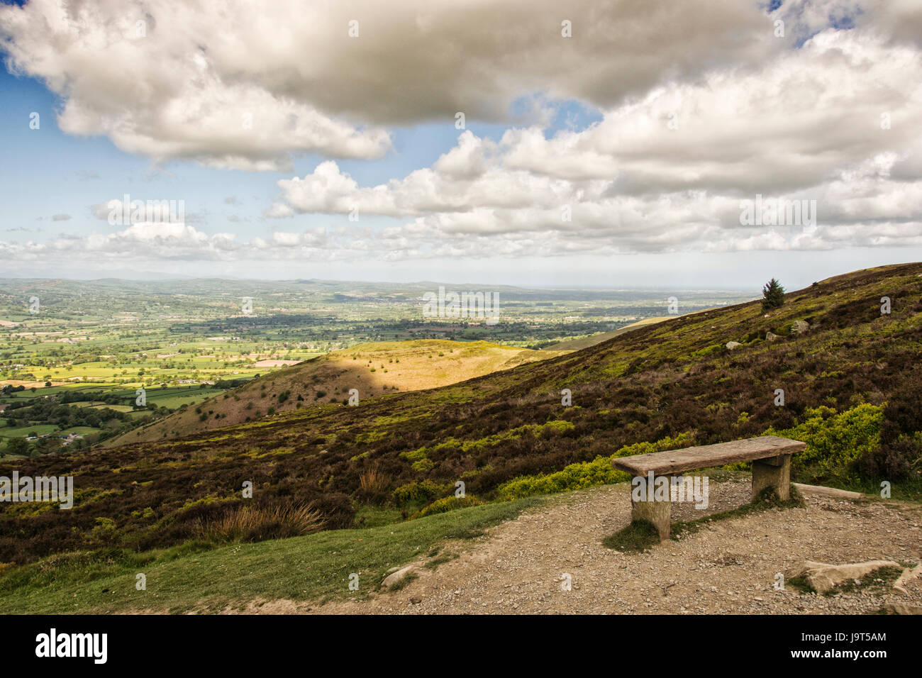 Moel Famau Country Park, Wales, UK, Britain. Welsh hillside, views of ...