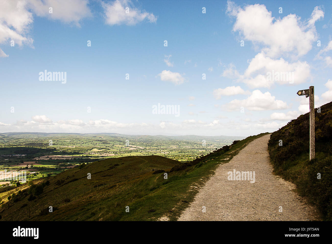 Moel Famau Country Park, Wales, UK, Britain. Welsh hillside, views of ...