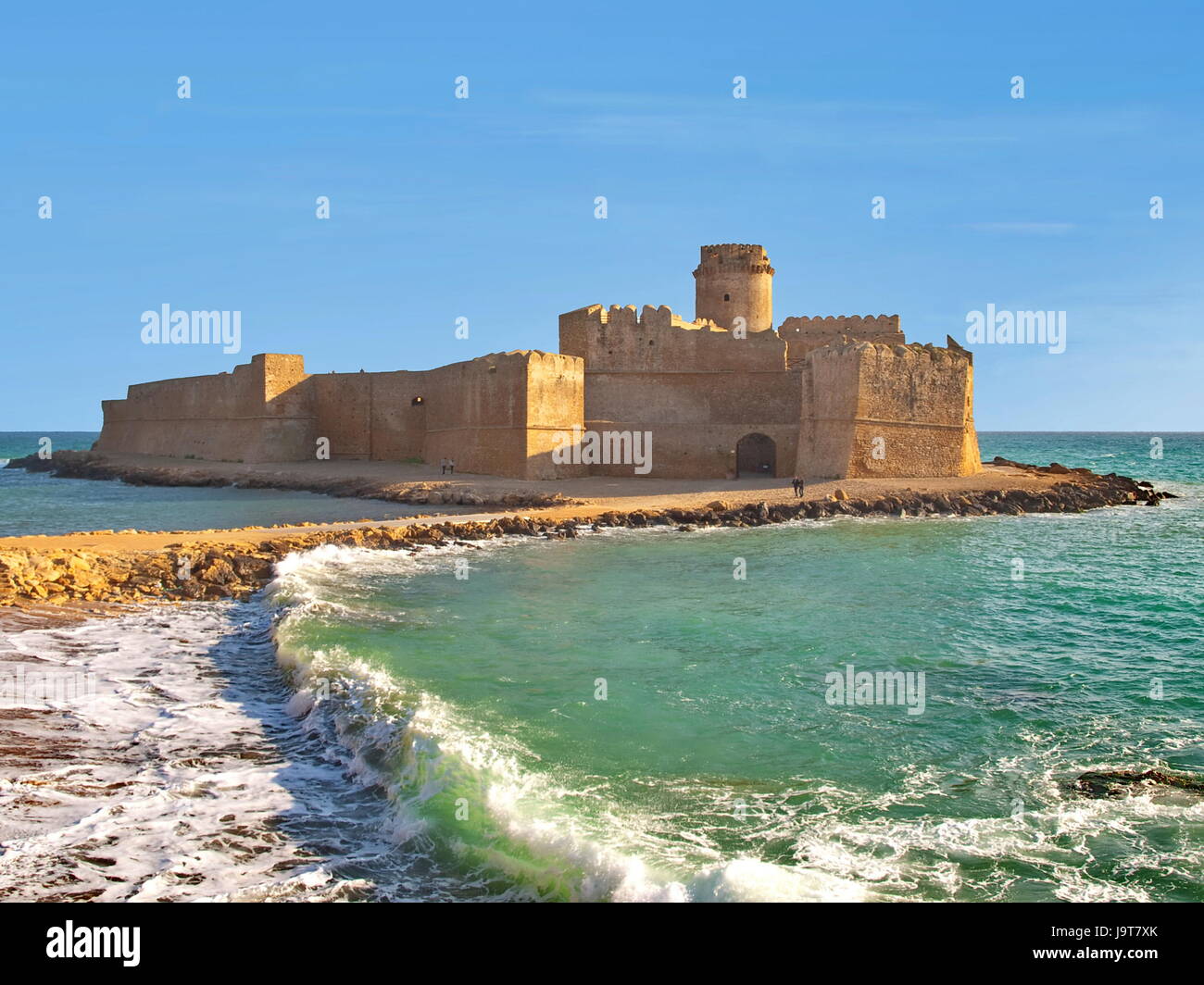 castle, calabria, salt water, sea, ocean, water, italy, chateau ...