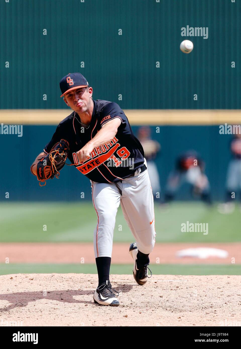 Jun 2, 2017: Cowboy relief pitcher Carson Feel #19 delivers a pitch ...