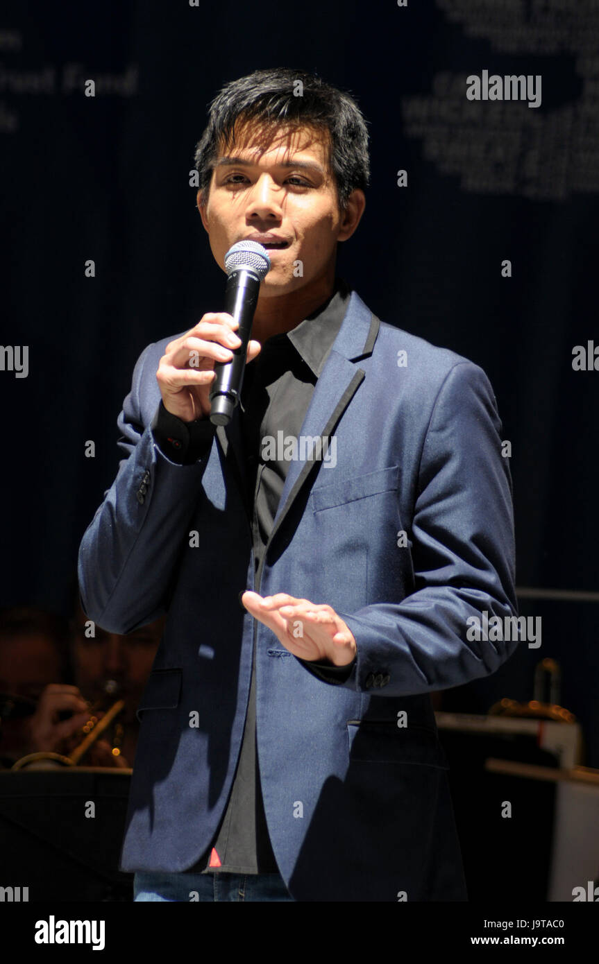 New York, NY, USA. 2nd June, 2017. Telly Leung of the cast of ' Aladdin ...