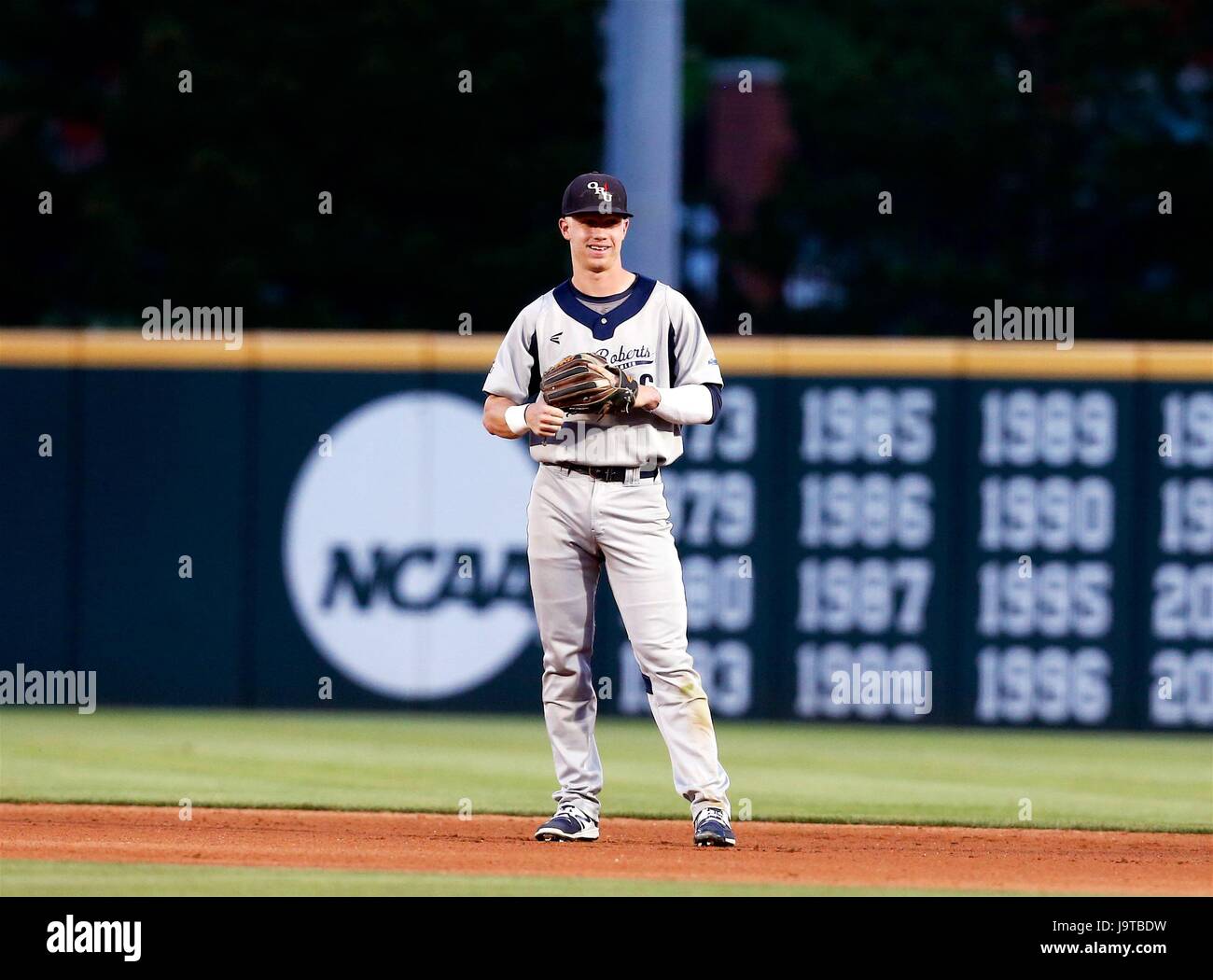 His Teammates Between Innings. 2nd June, 2017. Oral Roberts second ...