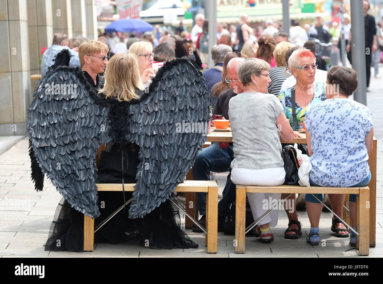 Goth festival gotik wave treffen leipzig germany hi-res stock ...