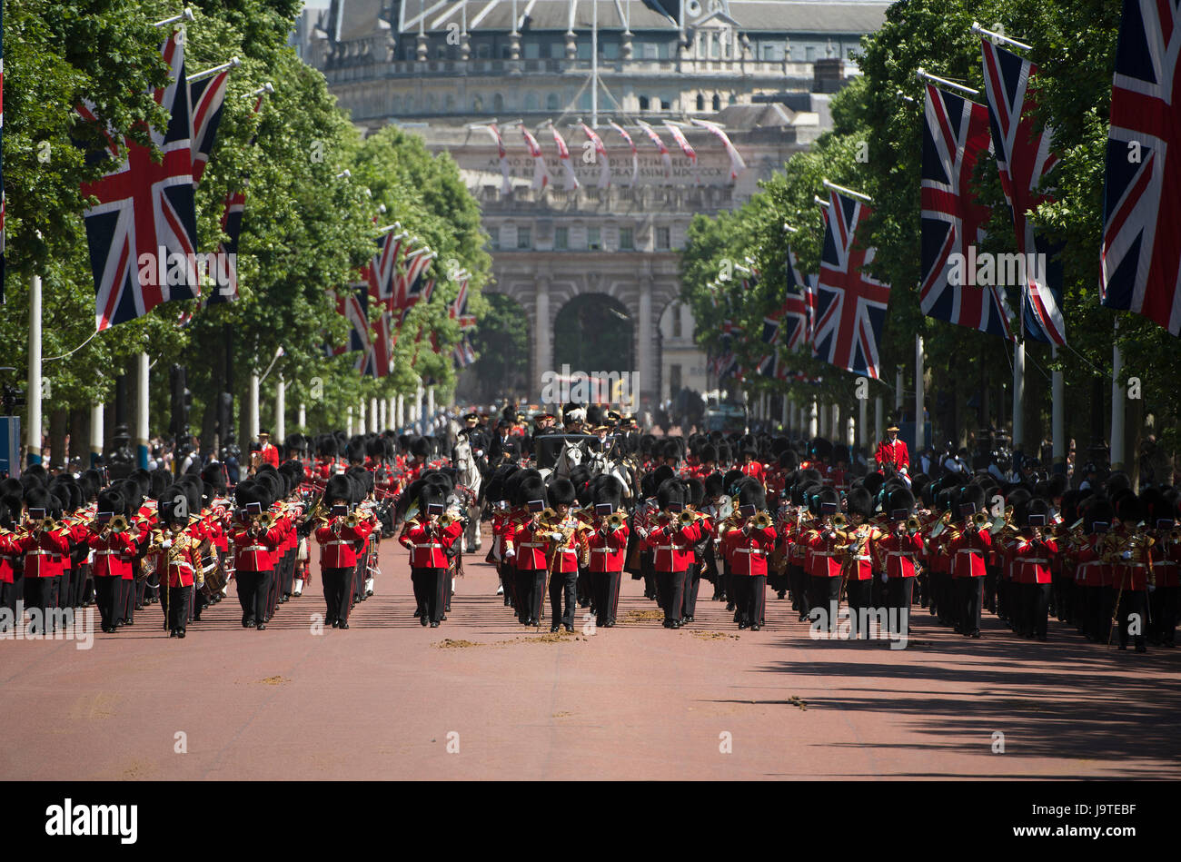 The Mall, London, UK. 3rd June, 2017. The penultimate rehearsal for the ...