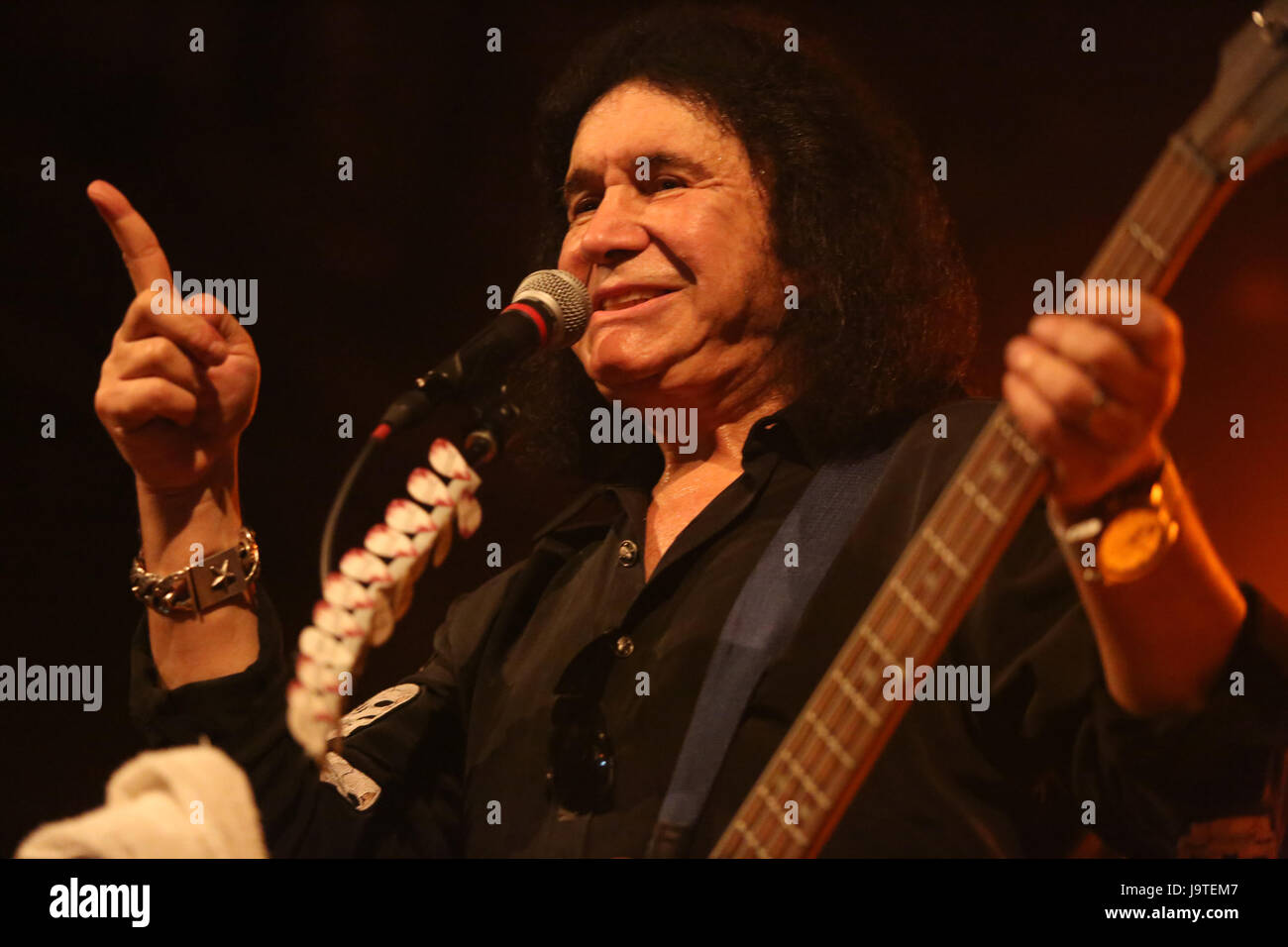 Philadelphia, PA, USA. 2nd June, 2017. Gene Simmons of KISS performing ...