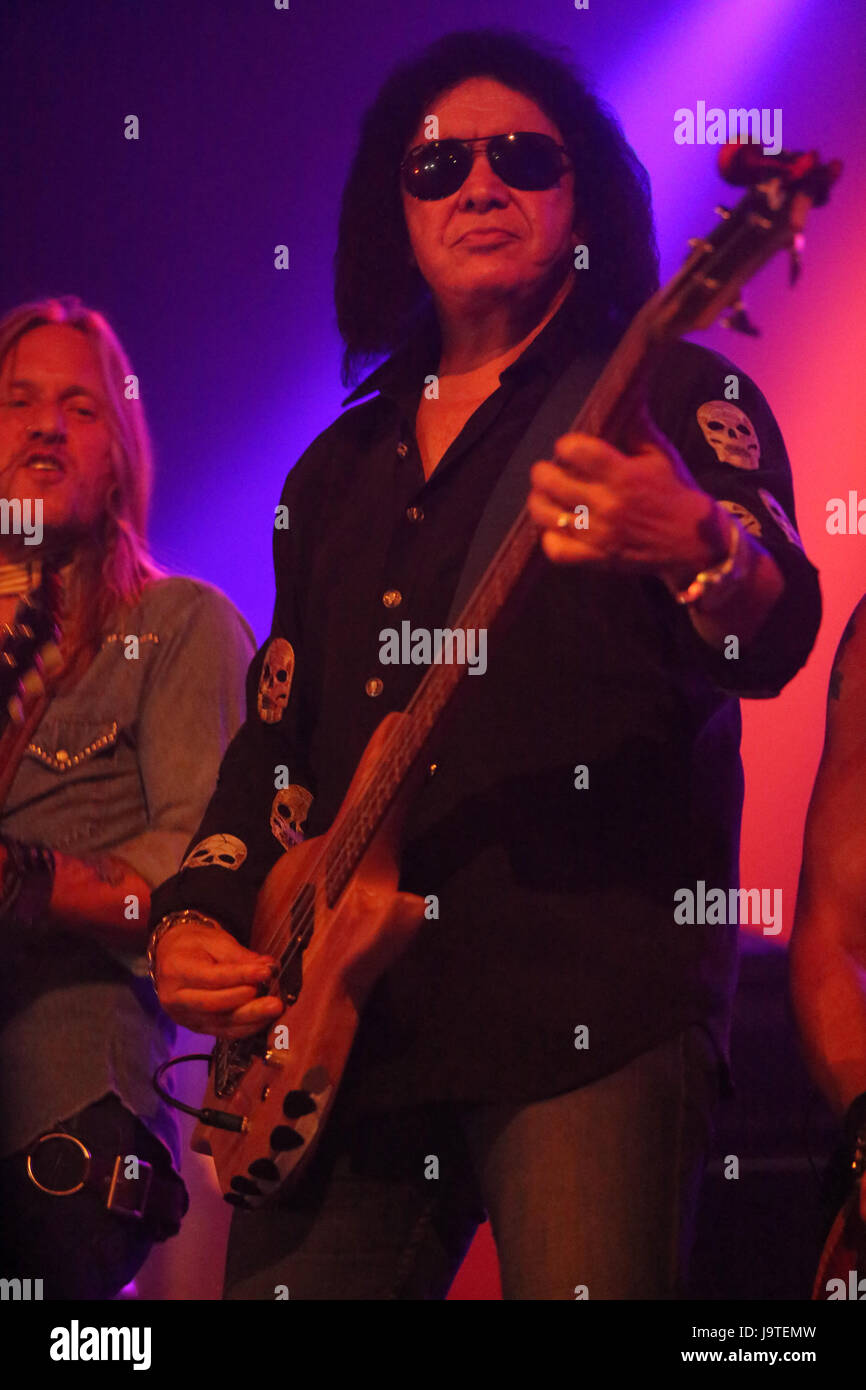 Philadelphia, PA, USA. 2nd June, 2017. Gene Simmons of KISS performing ...