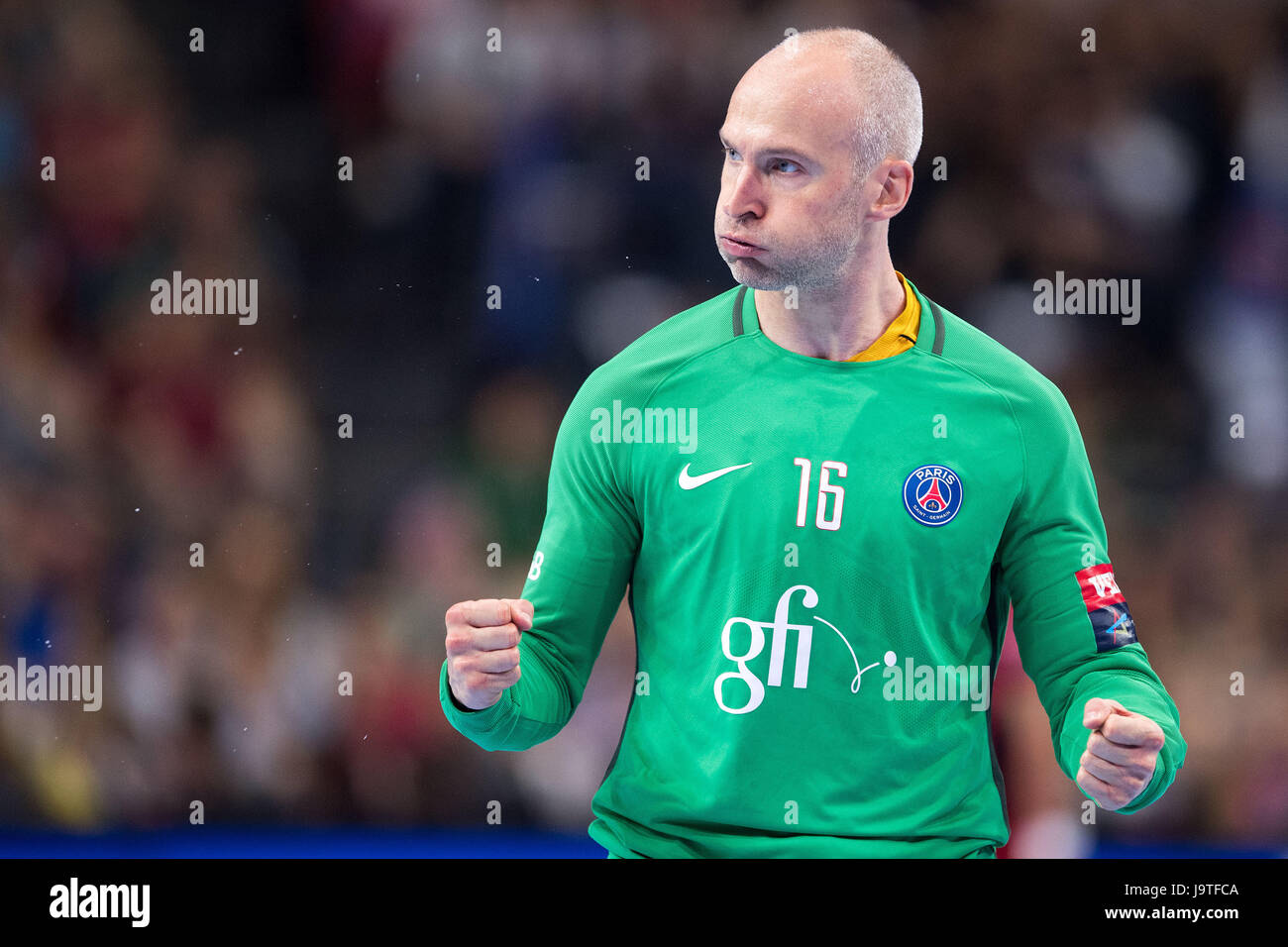 Cologne, Germany. 03rd June, 2017. Goalkeeper Thierry Omeyer of Paris ...