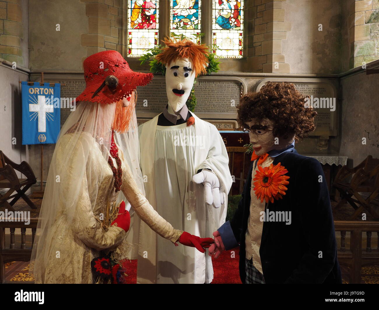 Wedding guests congregation and wedding party at Scarecrow Wedding part ...