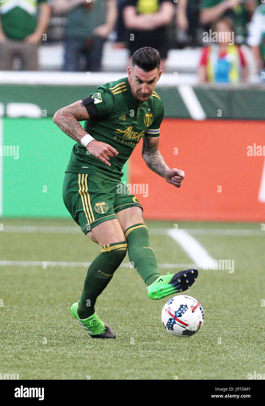 June 02, 2017. Portland Timbers defender Liam Ridgewell (24) during the ...