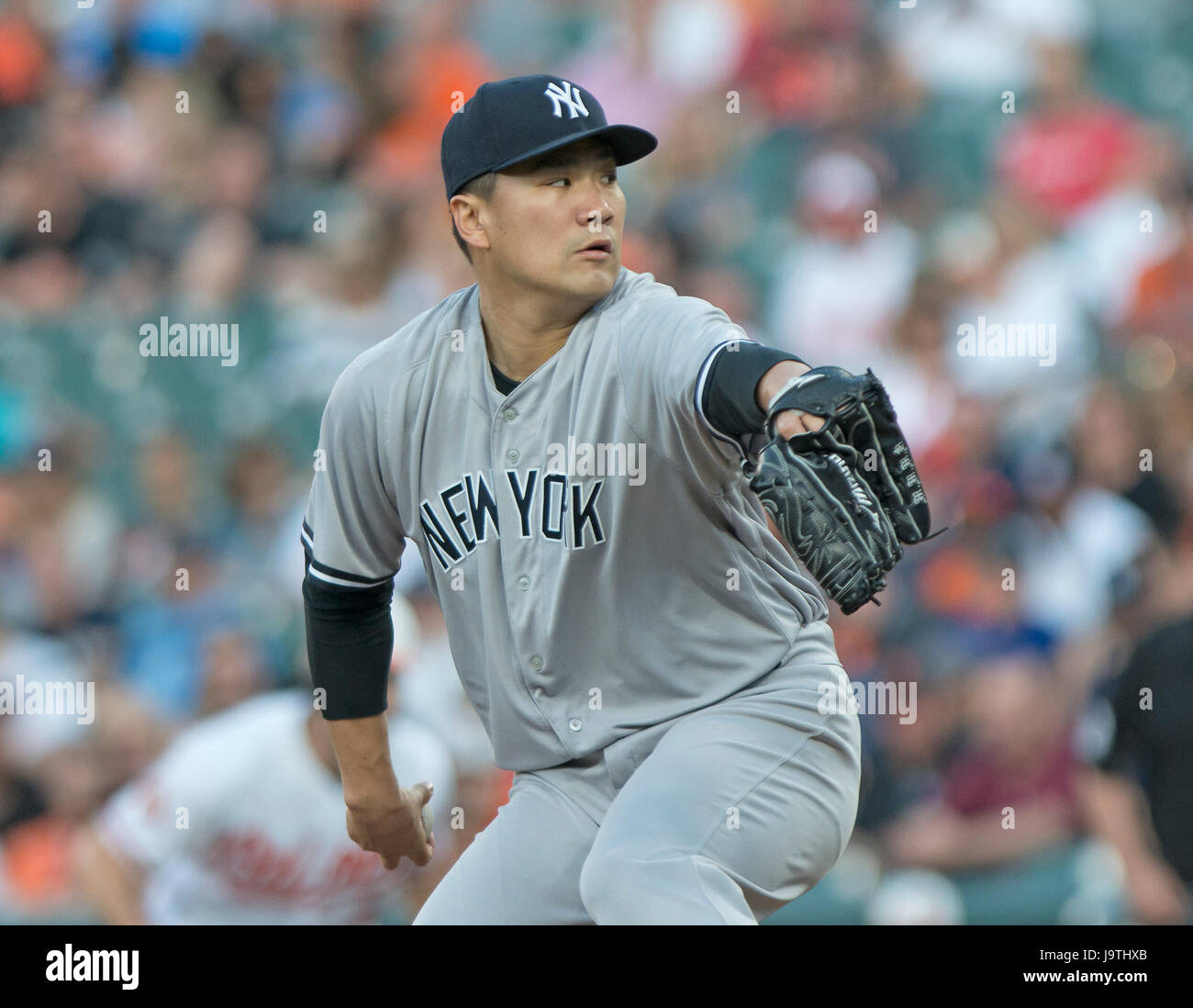 New York Yankees starting pitcher Masahiro Tanaka (19) works in the ...