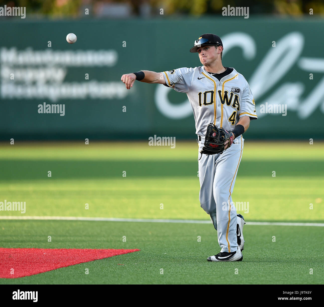 Houston, Texas, USA. 02nd June, 2017. Iowa infielder Mitchell Boe (4 ...