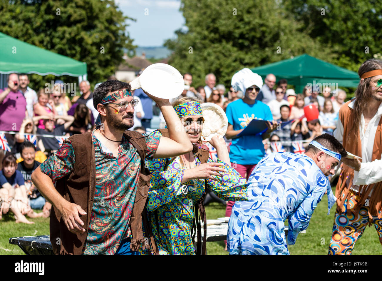 Custard pie fight hi-res stock photography and images - Alamy
