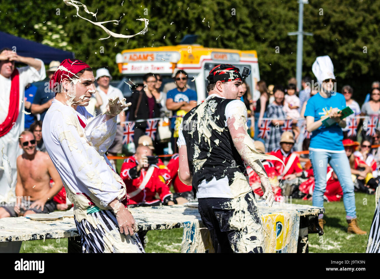Custard pie fight hi-res stock photography and images - Alamy