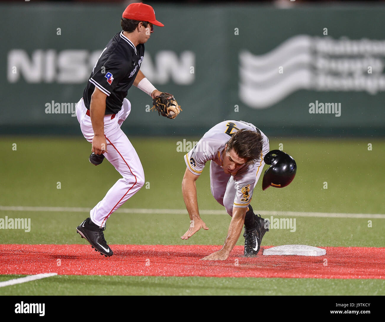 Houston, Texas, USA. 02nd June, 2017. Iowa infielder Corbin Woods (14 ...