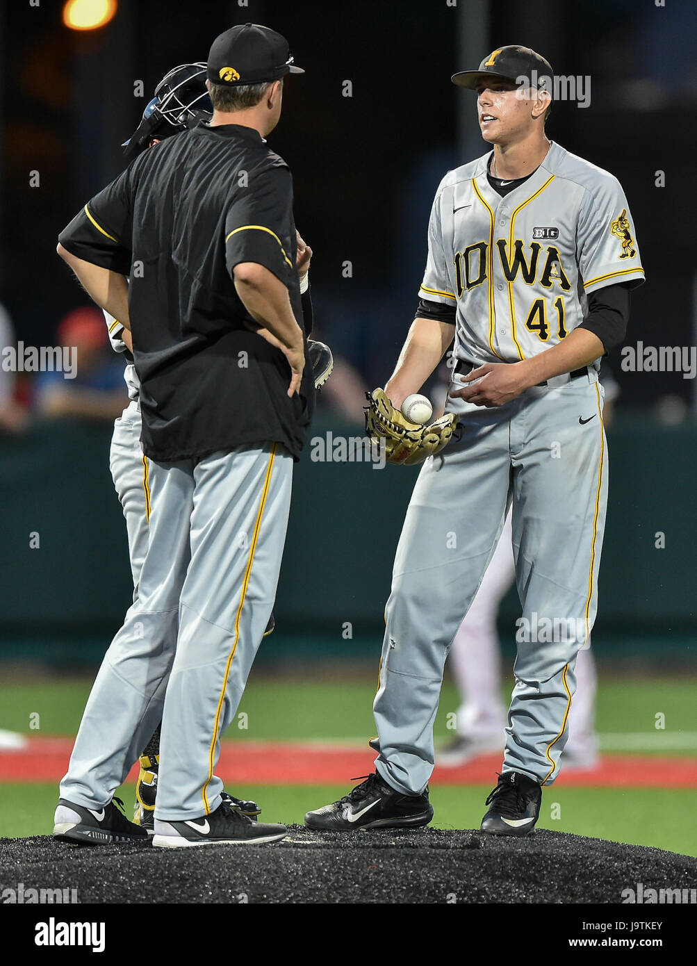 Houston, Texas, USA. 02nd June, 2017. Iowa pitcher Ryan Erickson (41 ...