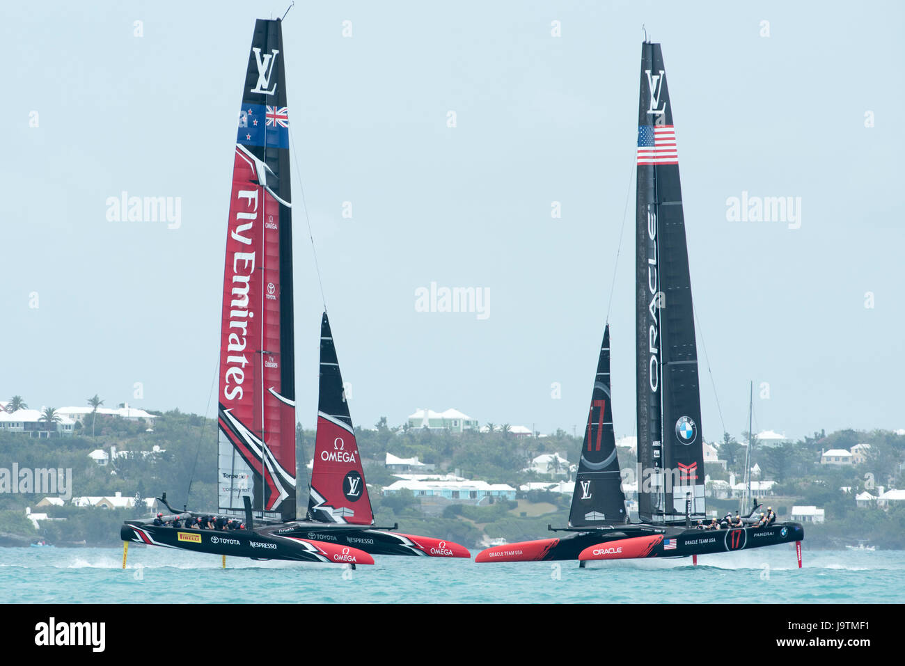 The Great Sound, Bermuda. 3rd June 2017. Emirates Team New Zealand ...