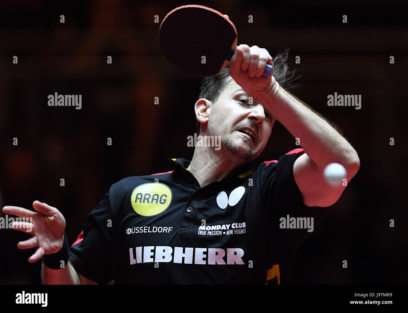 Dusseldorf, Germany. 3rd June, 2017. Timo Boll of Germany competes ...