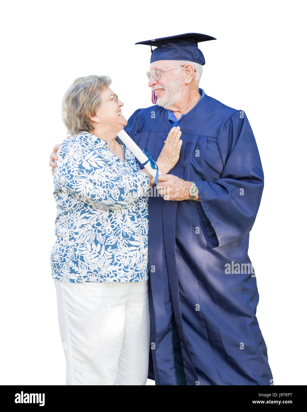Elderly college graduate hi-res stock photography and images - Alamy