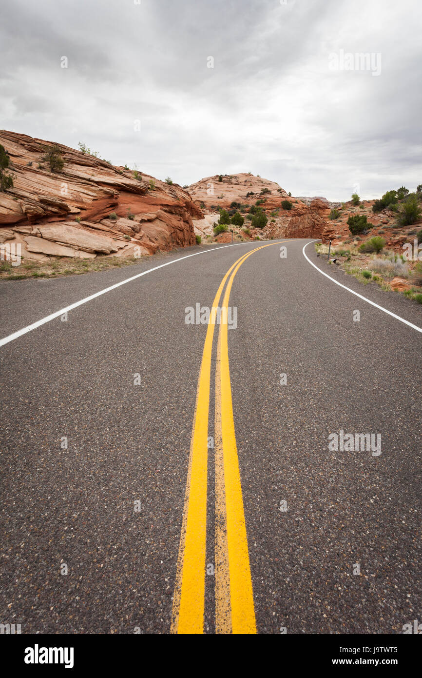 usa, centerline, road, street, usa, asphalt, america, vertical, north ...