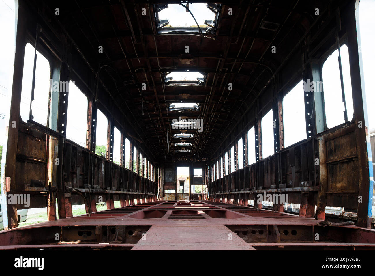 The old train Park waiting for repair, there is a lot of, Waiting for ...