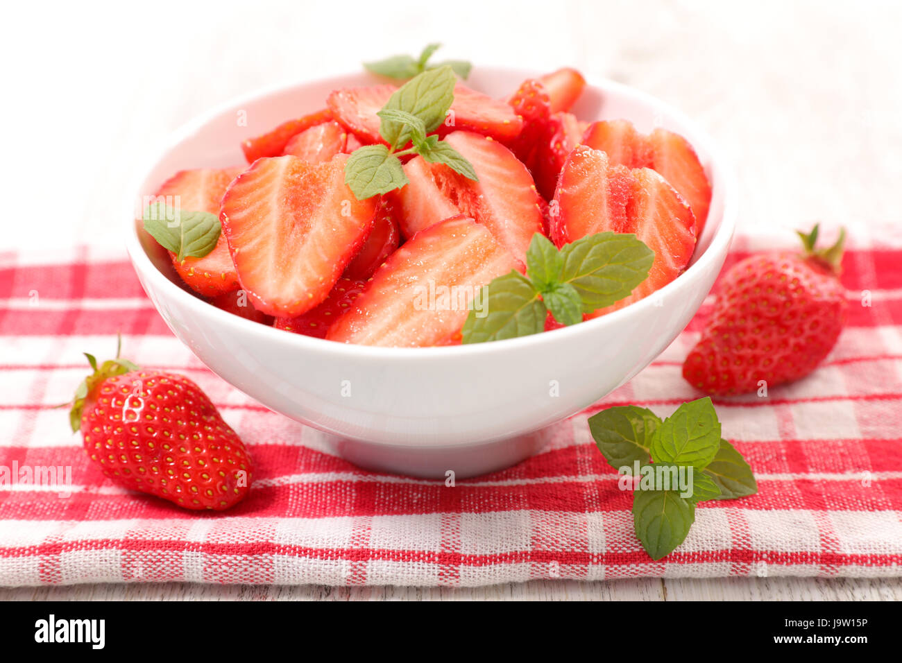 strawberry in bowl Stock Photo - Alamy