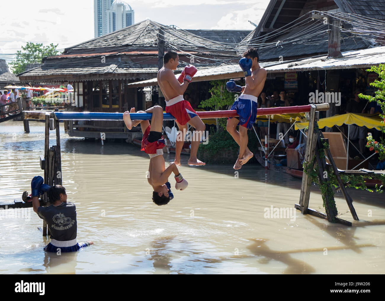 PATTATA THAILAND OCTOBER 4: Unidentified men fight for ocean boxing in ...