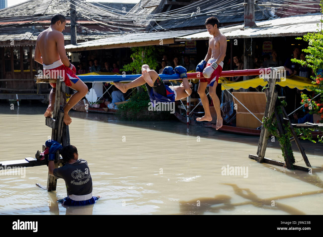 PATTATA THAILAND OCTOBER 4: Unidentified men fight for ocean boxing in ...