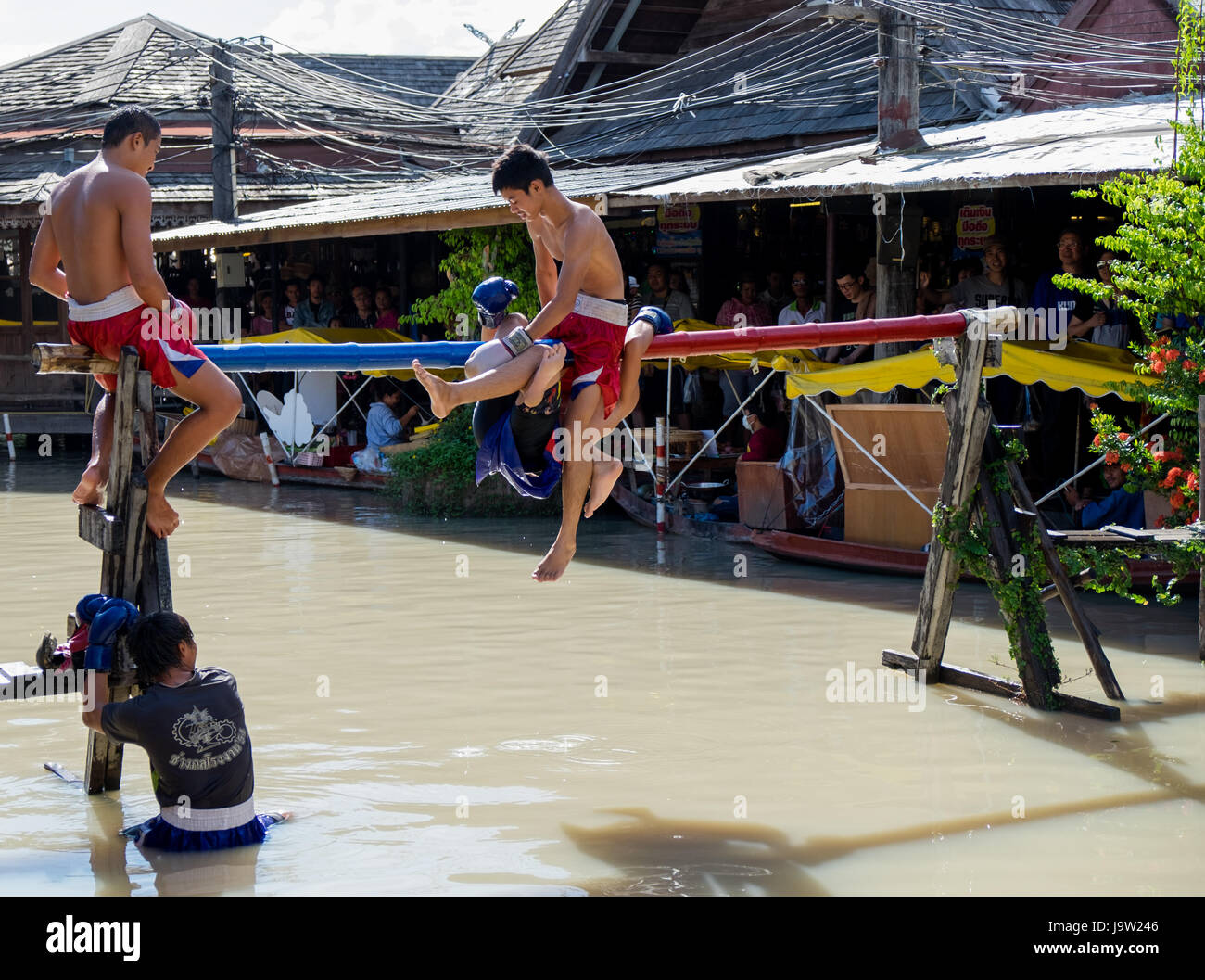 PATTATA THAILAND OCTOBER 4: Unidentified men fight for ocean boxing in ...