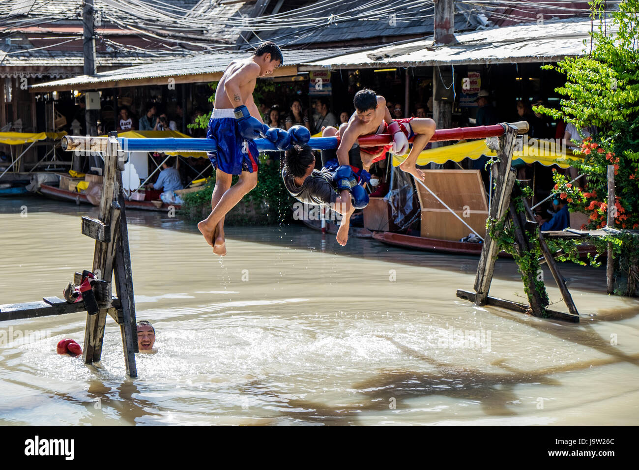 PATTATA THAILAND OCTOBER 4: Unidentified men fight for ocean boxing in ...