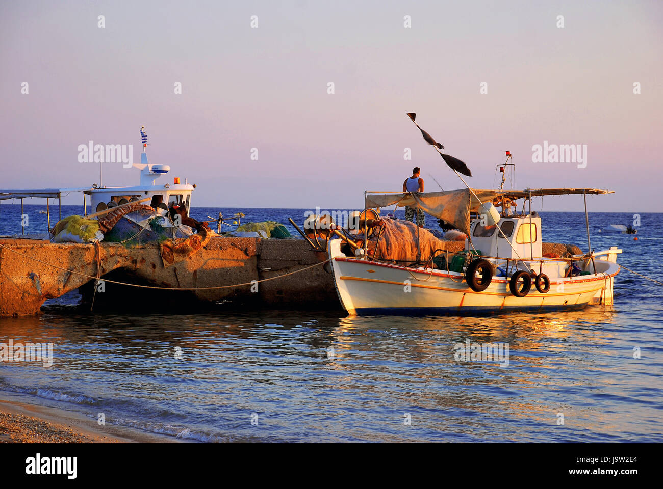 Traditional greek fishing boat hi-res stock photography and images - Alamy