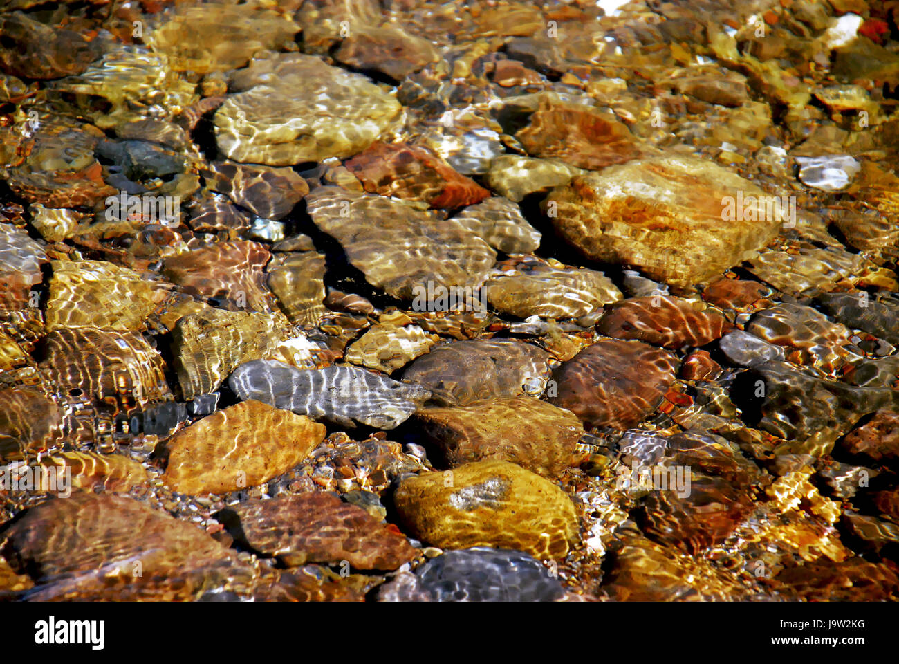 Pebbles under water Stock Photo - Alamy