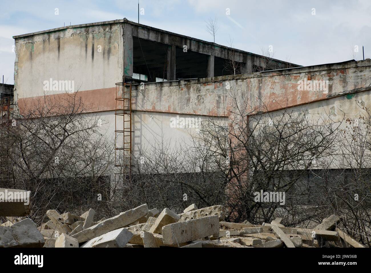 industry, industrial, concrete, wall, steel, ruin, ruins, rust, style ...